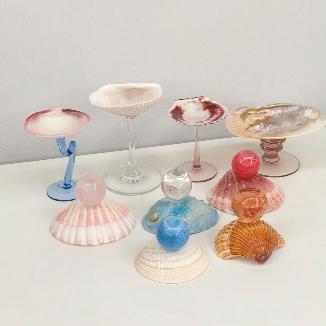 Customized Shell Wine Glasses, Seashell Martini Glasses, Curly Shell ...