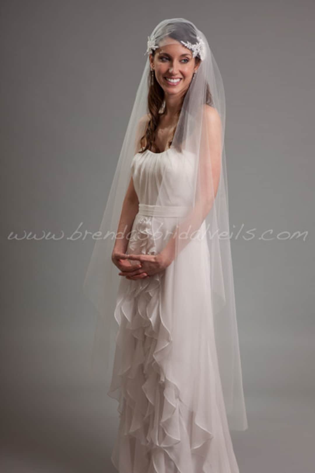Juliet Cap Veil Lace Cap With Detachable Veil 2 Piece Bridal - Etsy