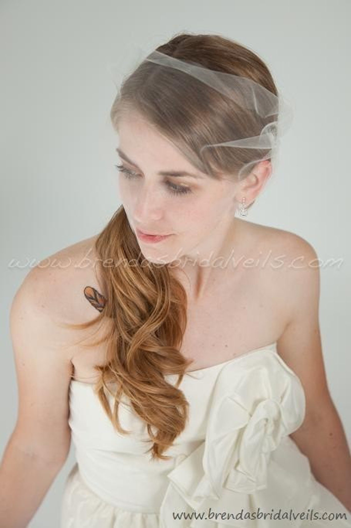 Birdcage Veil Tulle Bandeau Bridal Veil Wedding Veil - Etsy