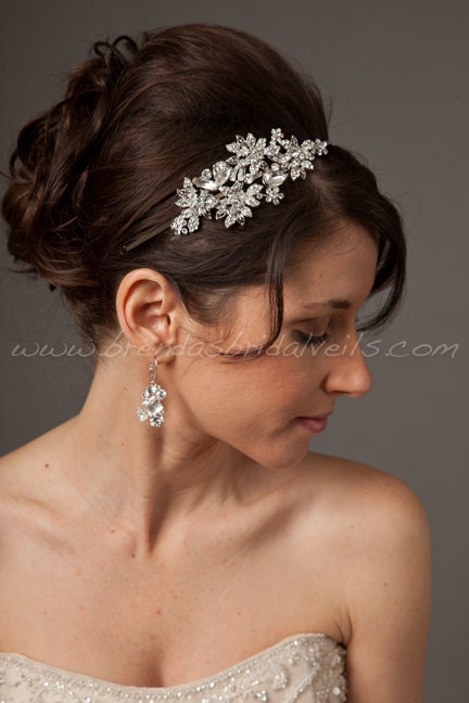 Rhinestone Bridal Headband Wedding Headband Candice Etsy