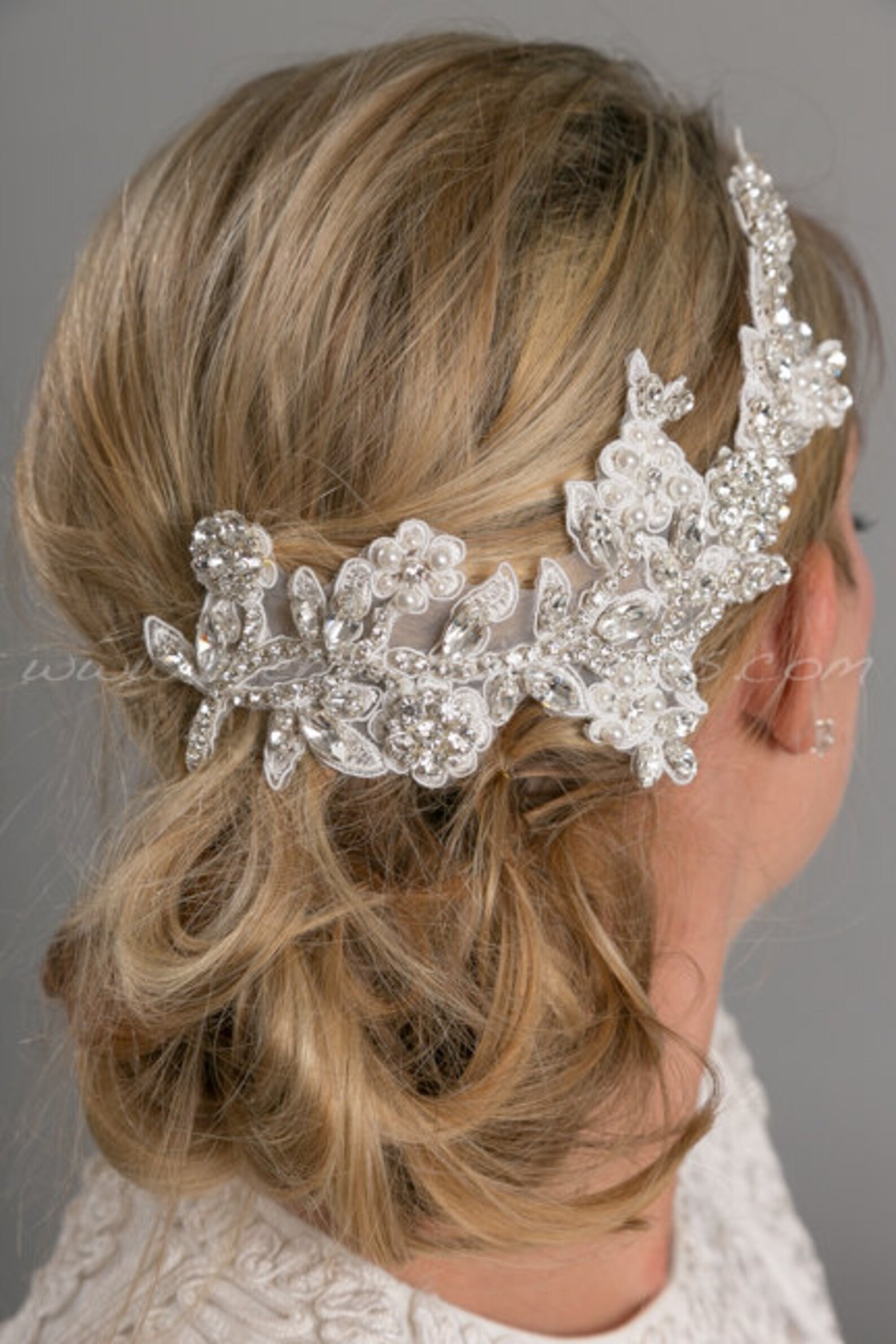 Wedding Hair Vine Bridal Lace Headpiece Lace Hair Vine - Etsy