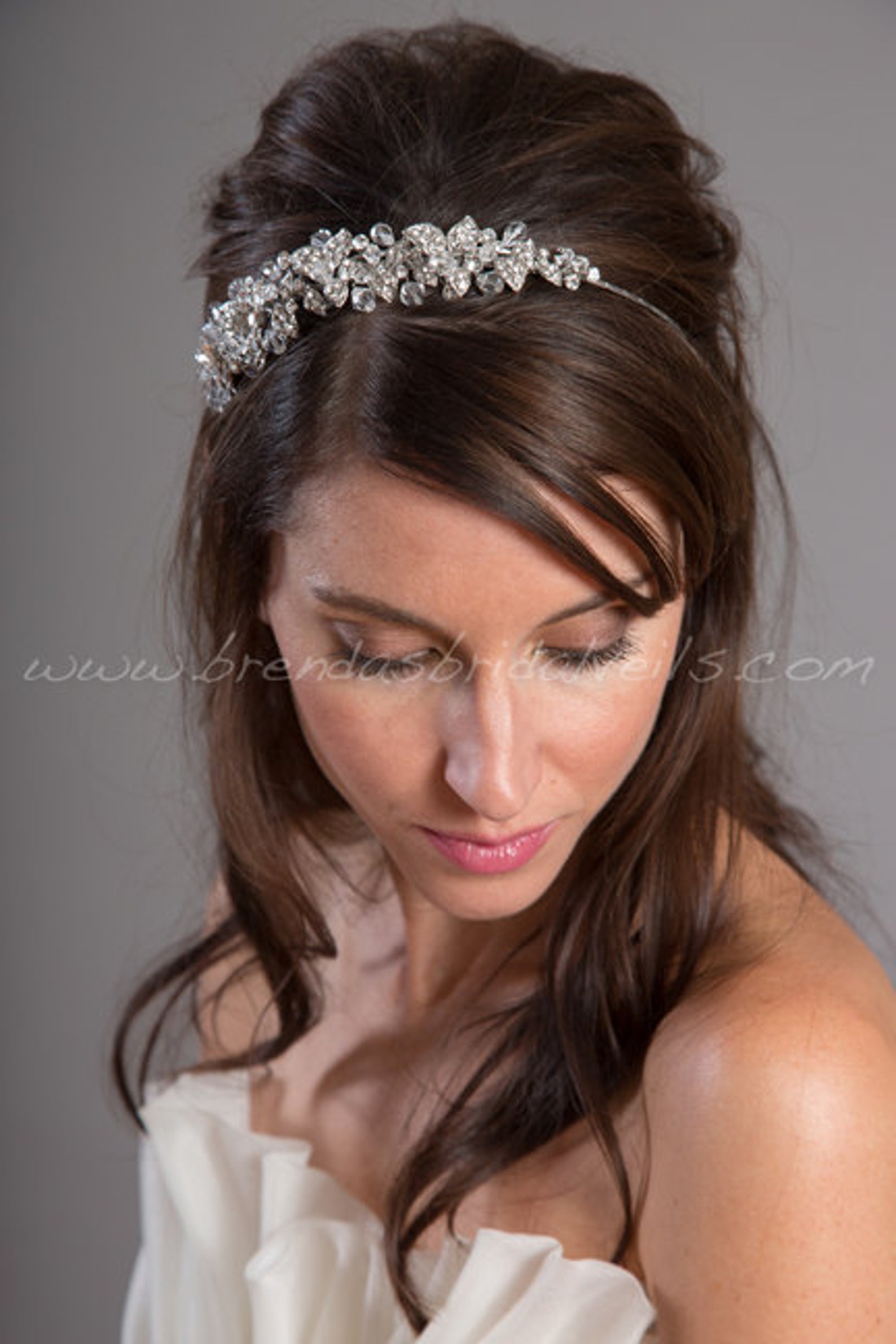 Rhinestone Bridal Headband Wedding Headband Wedding Hair Etsy