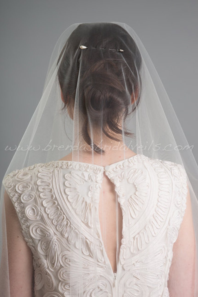 Drop Veil Wedding Veil Bridal Veil Single Layer Tulle Eden - Etsy