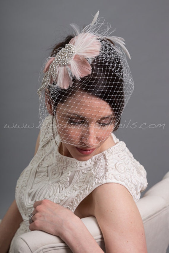 Feather Birdcage Veil