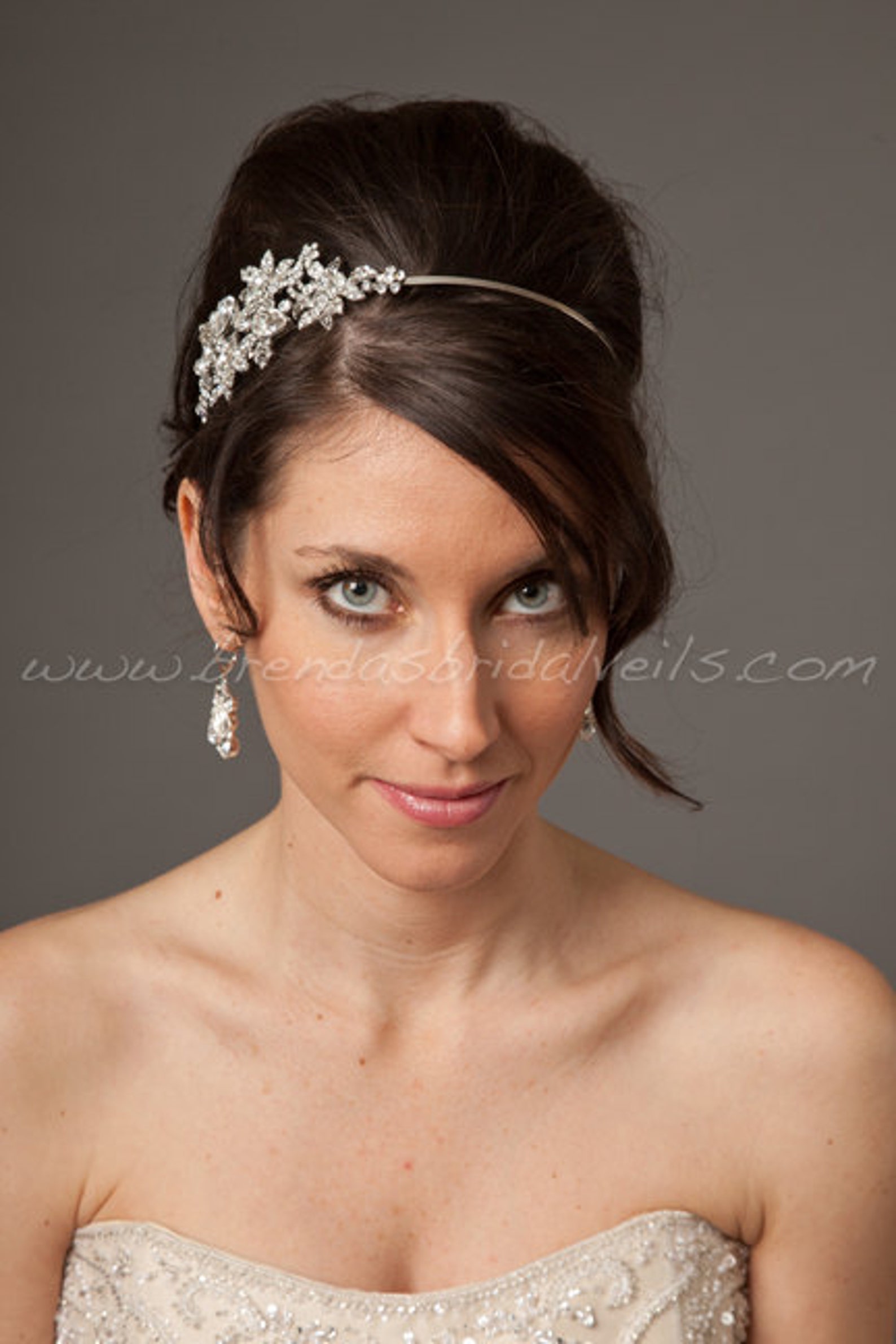 Rhinestone Bridal Headband Wedding Headband Candice Etsy
