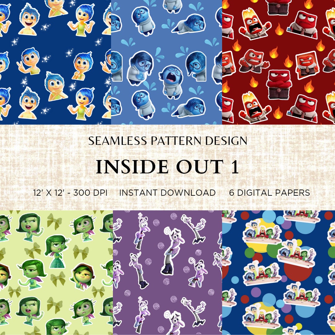 6 Inside Out Seamless Digital Paper | Inside Out 1 Seamless Digital ...