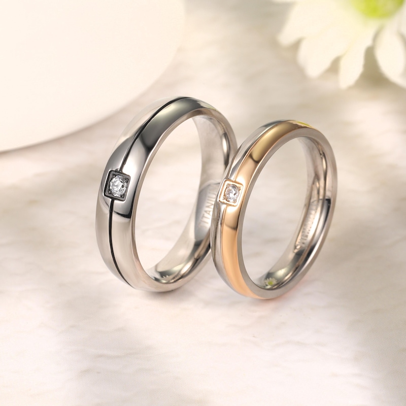 Titanium Couple Ring - Etsy