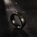 Personalized Tungsten Wedding Ring, Cosmic Galaxy Ring, Wedding Band ...