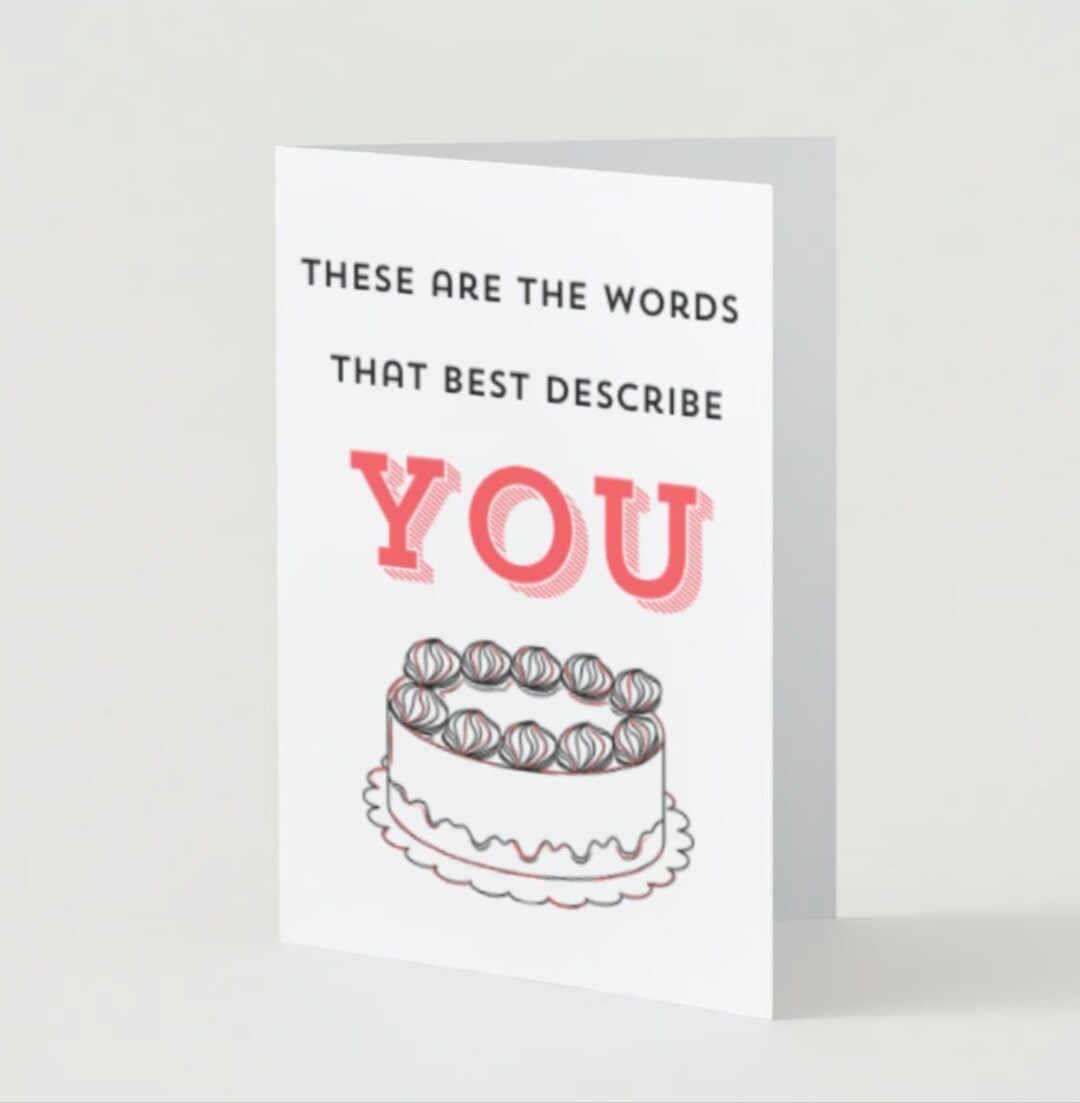 Printable Birthday Card the Words That Best Describe You GEEZER Funny ...