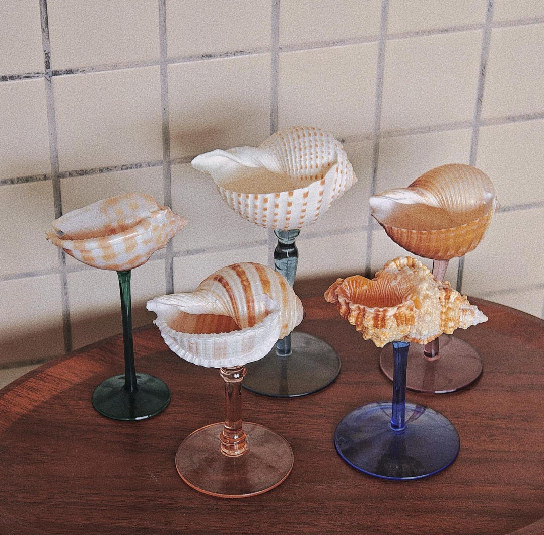 Customize Shell Wine Glasses, Wedding Shell Wine Glasses, Pink Girls ...