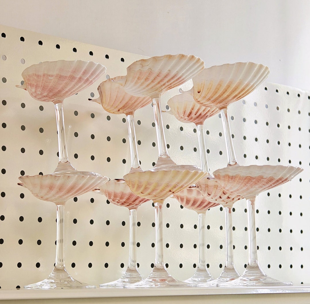 Custom Name Seashell Wine Glasses, Wedding Shell Wine Glasses, Girls ...