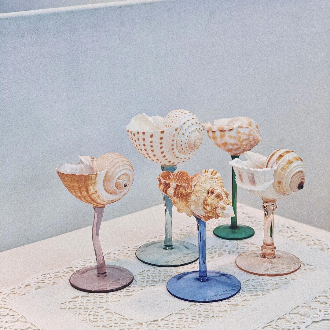 Customize Shell Wine Glasses, Wedding Shell Wine Glasses, Pink Girls ...