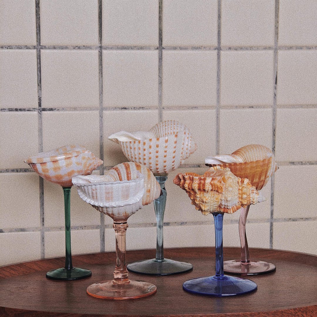 Customize Shell Wine Glasses, Wedding Shell Wine Glasses, Pink Girls ...