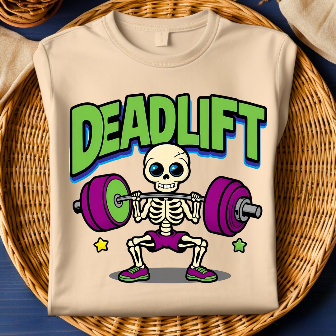 Dead Lift Skeleton PNG, Cute Skeleton Png, Weightlifting Png, Workout ...