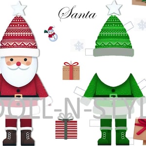 Christmas Printable Paper Dolls - Etsy
