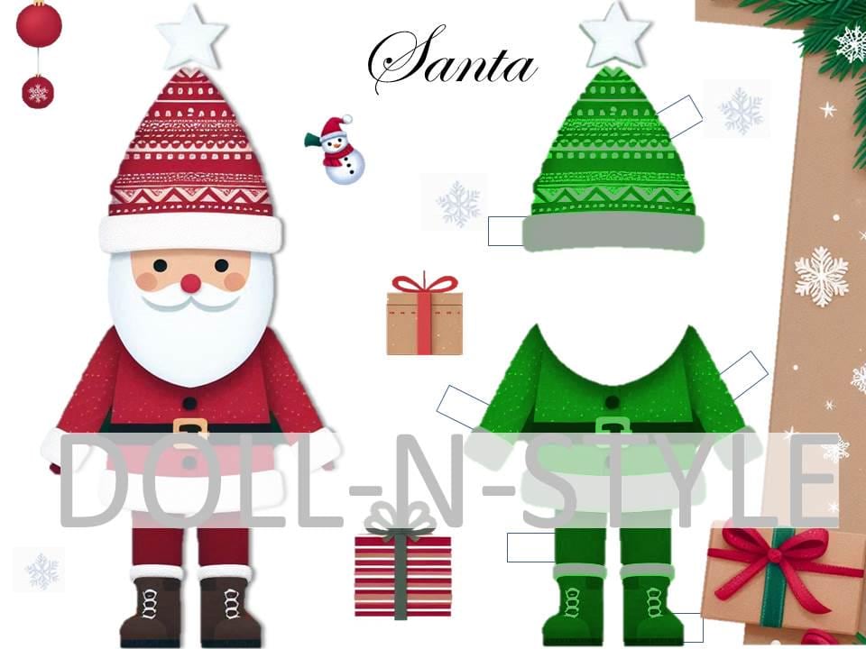 Christmas Printable Paper Dolls - Etsy