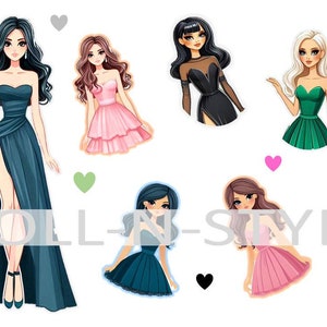 Printable Doll Stickers - Etsy