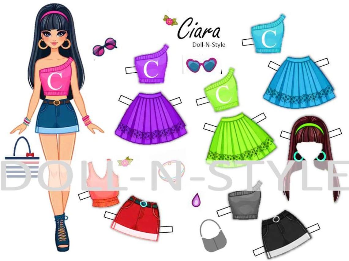 Printable Paper Dolls - Etsy