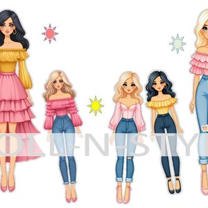Printable Doll Stickers - Etsy