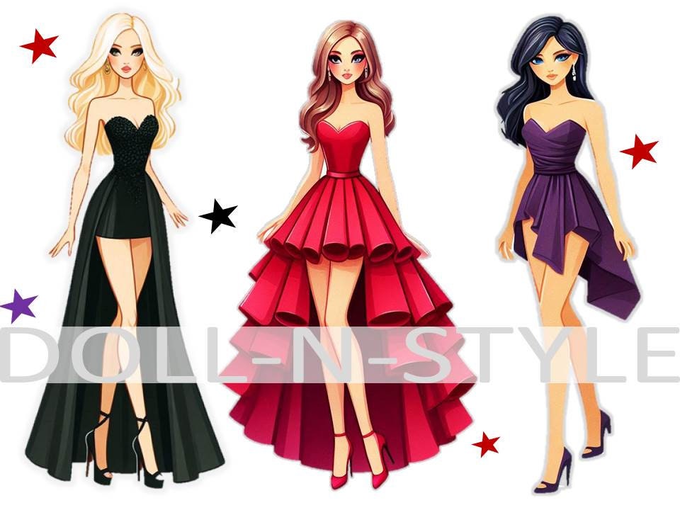 Printable Doll Stickers - Etsy