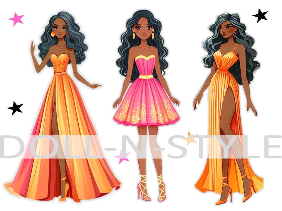 Printable Doll Stickers - Etsy