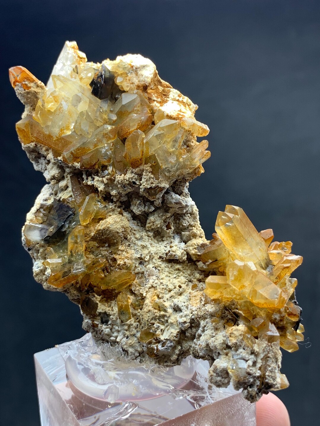 Yellow CITRINE Quartz Specimen With Rare BROOKITE Combination 552 ...