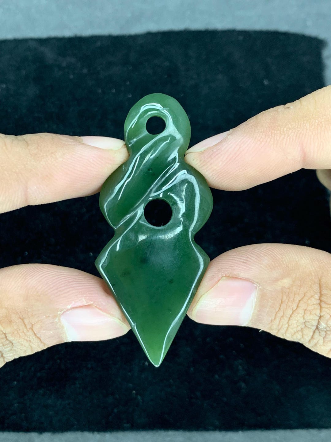 Jade Drop Pendant, Canadian Nephrite Jade - Etsy
