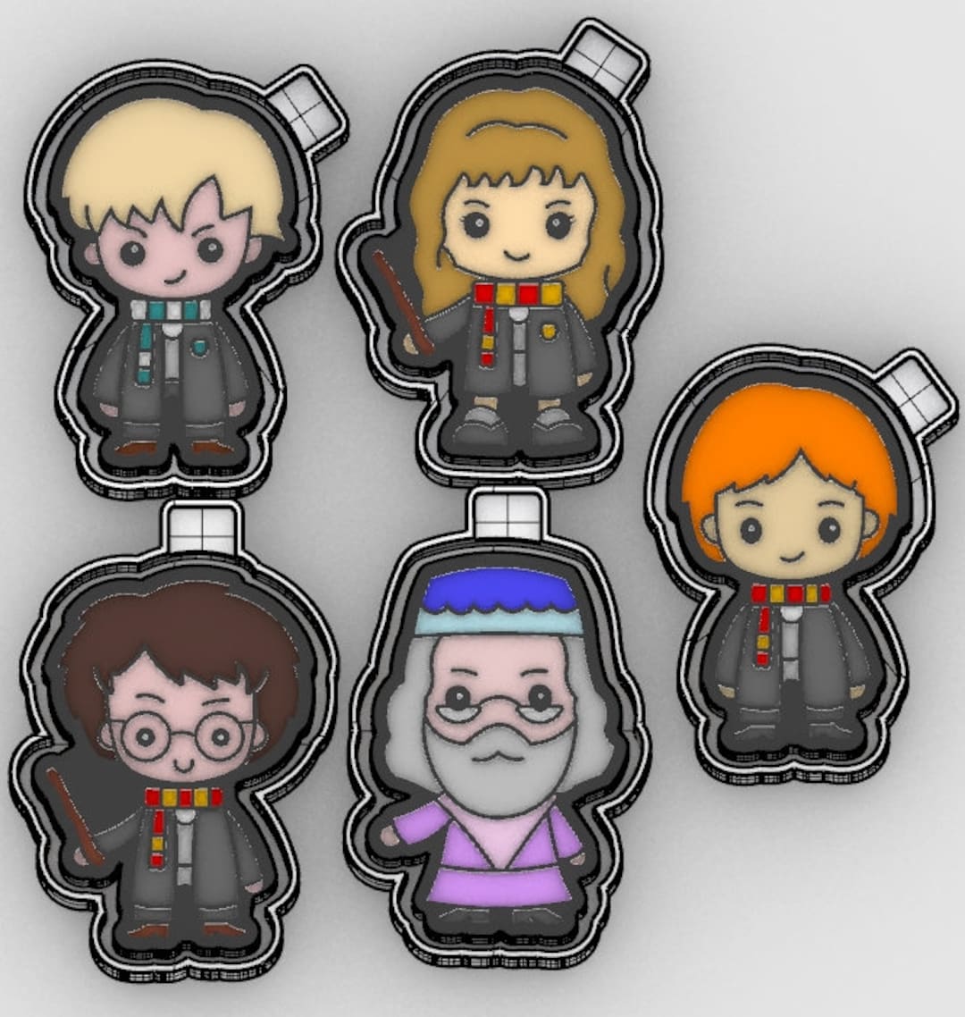 Characters Friends Wizard Potter, Freshie Mold, STL for Silicone Mold ...