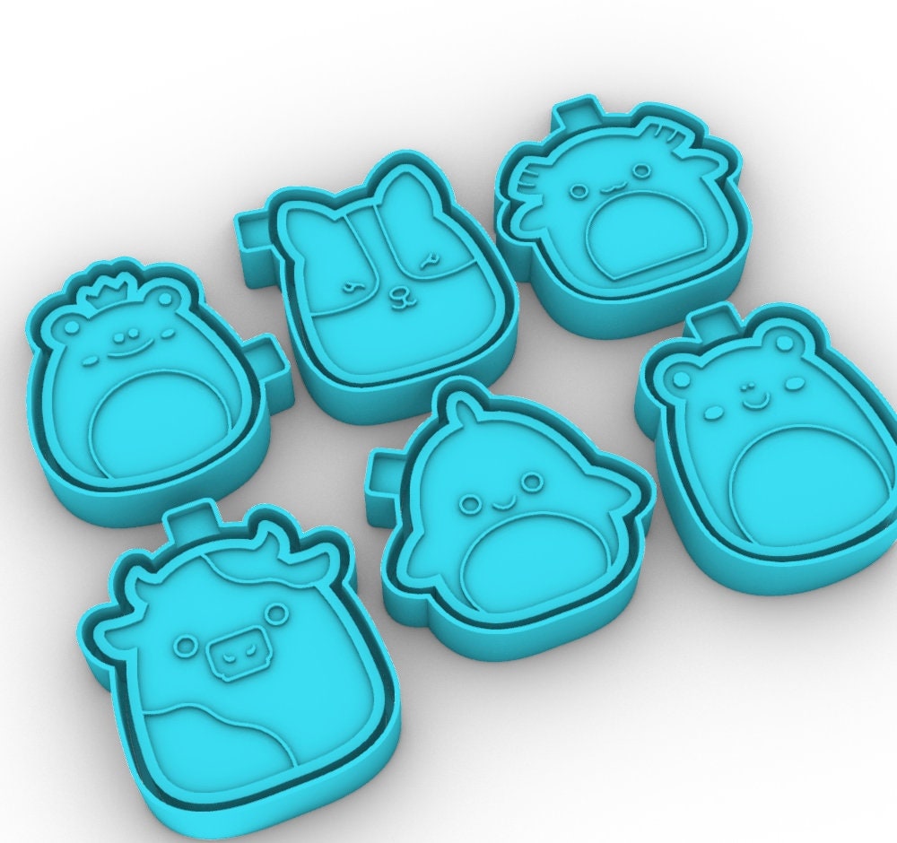Squishmallow Kawai Pack 6 Stl, Freshie Mold, STL for Silicone Mold STL ...