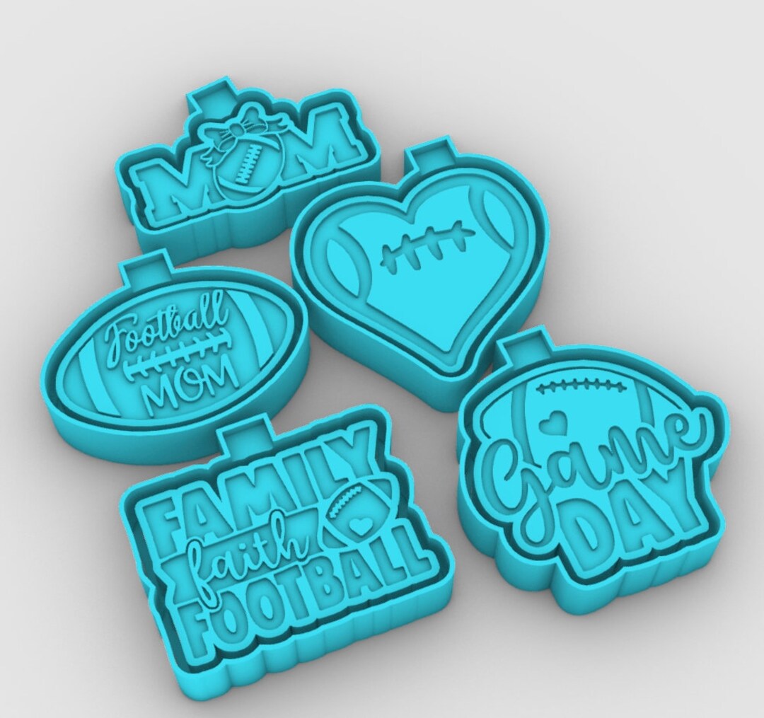 Football - Bundle 2, Freshie Mold, STL for Silicone Mold - STL for 3D ...