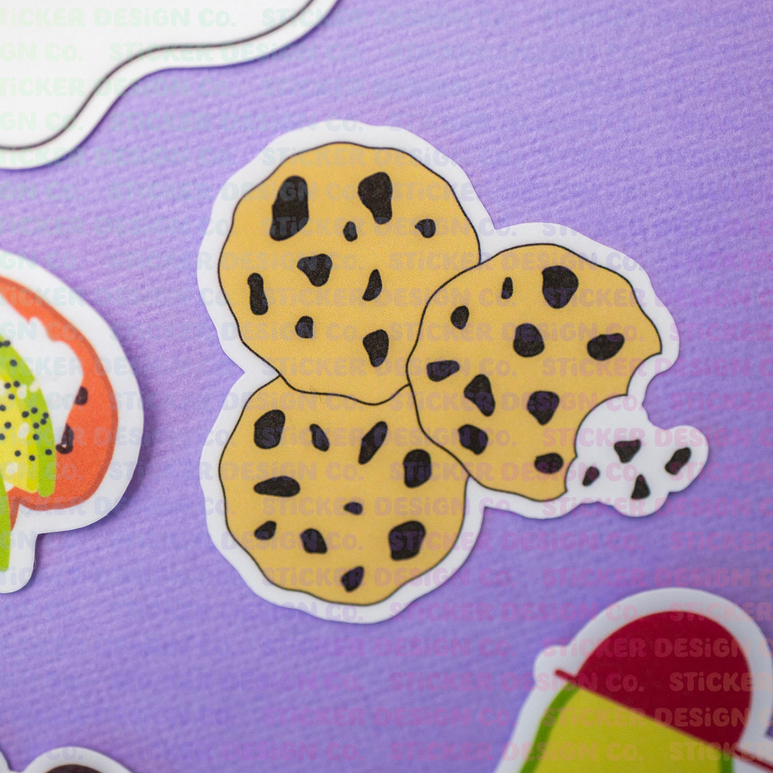 Choc Chip Cookie Sticker for Laptop, Water Bottle, Phone, Vinyl ...