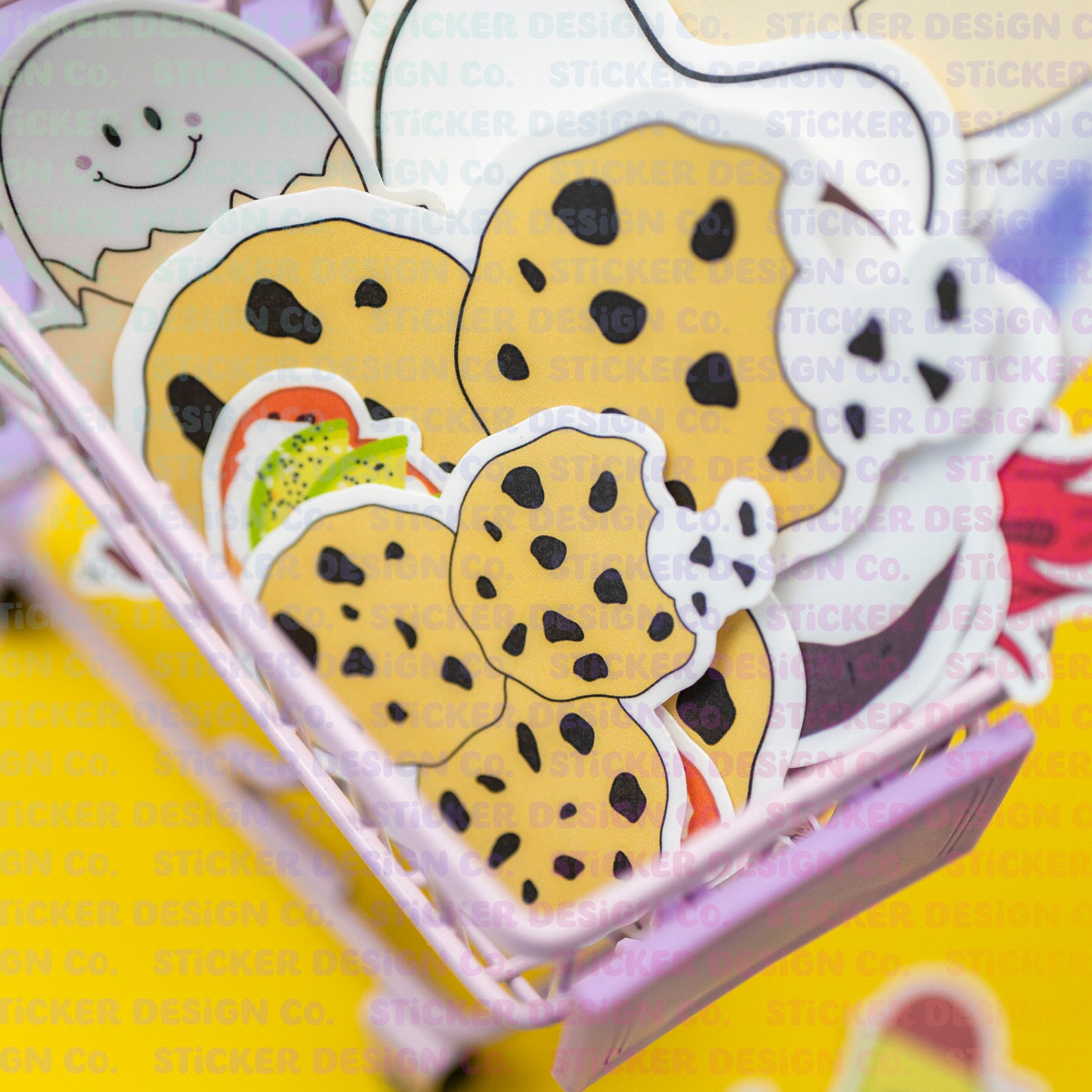 Choc Chip Cookie Sticker for Laptop, Water Bottle, Phone, Vinyl ...