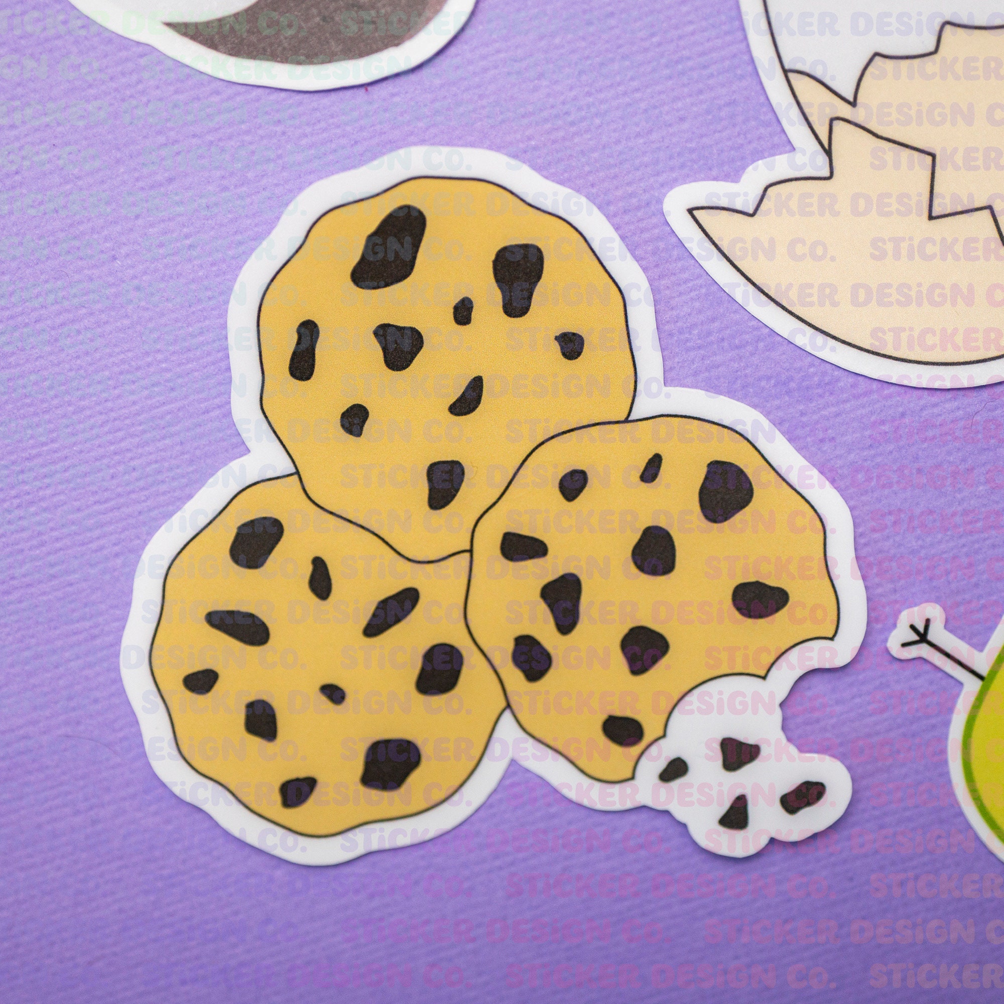 Choc Chip Cookie Sticker for Laptop, Water Bottle, Phone, Vinyl ...