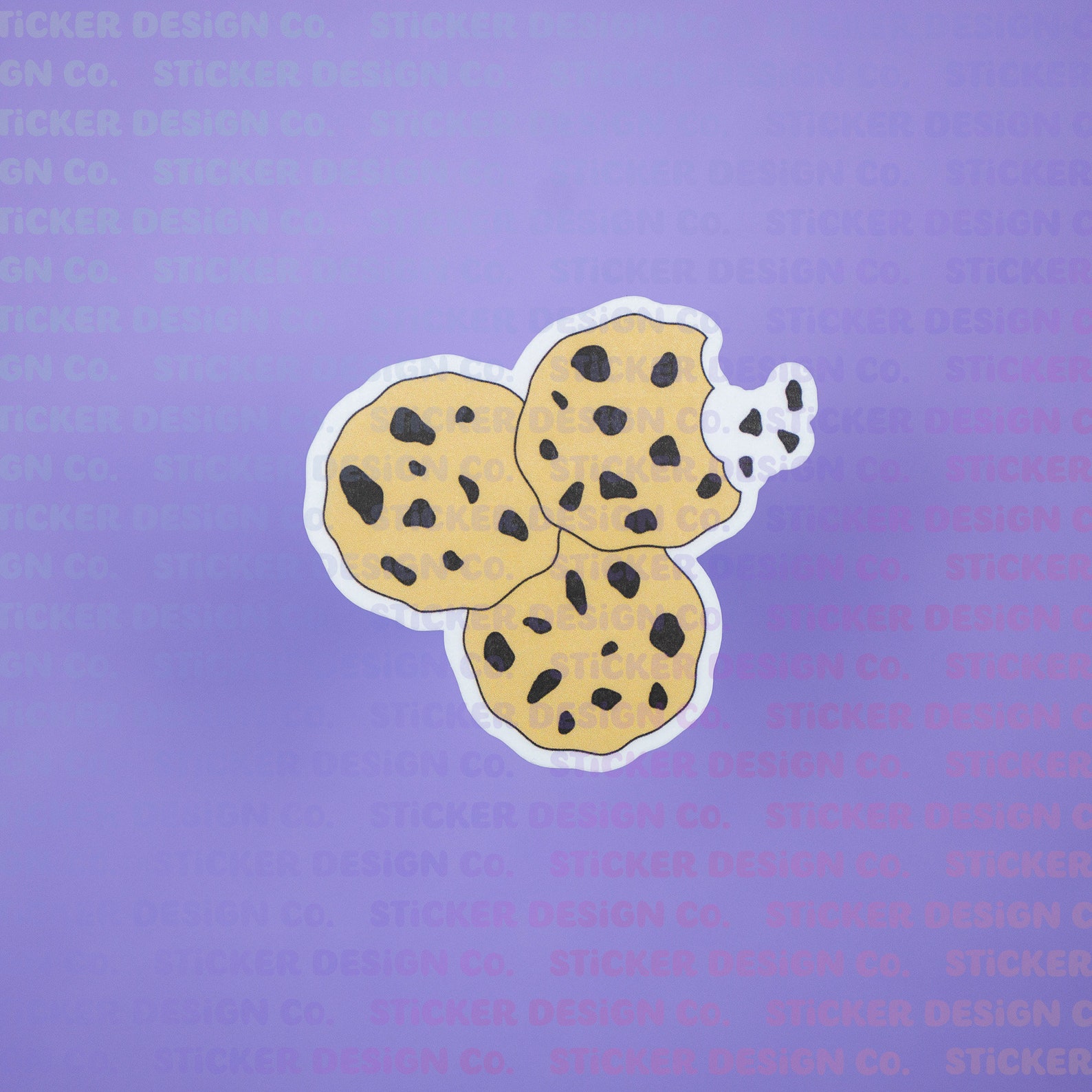 Choc Chip Cookie Sticker for Laptop, Water Bottle, Phone, Vinyl ...