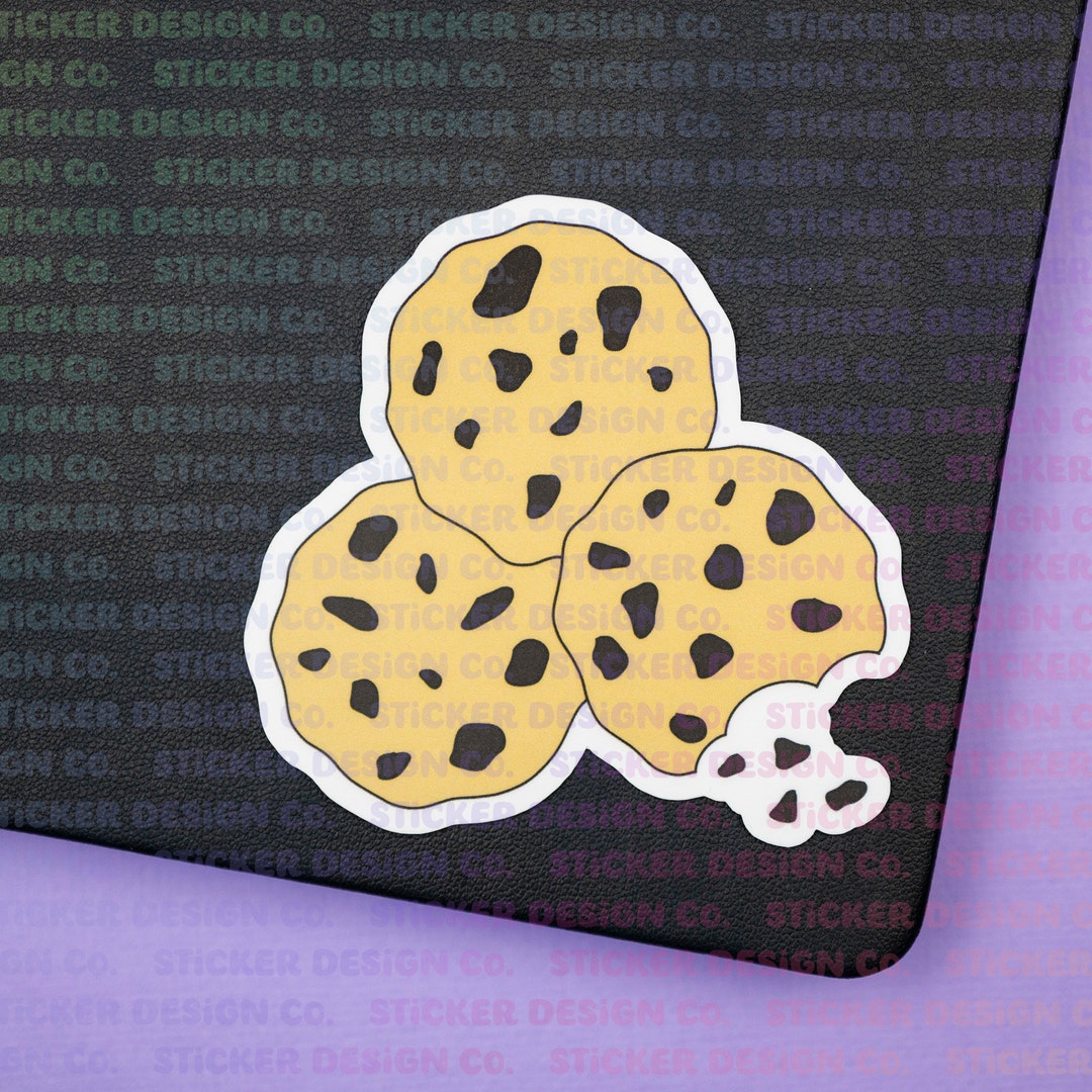 Choc Chip Cookie Sticker for Laptop, Water Bottle, Phone, Vinyl ...