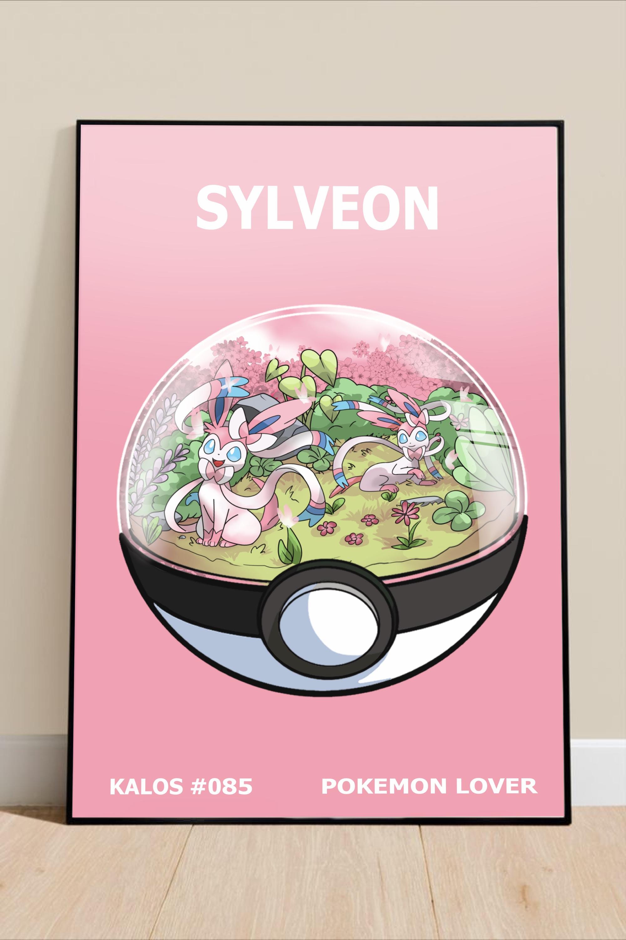 Sylveon Poster Pokemon Print Downloadable Decoration Wall Art Digital ...