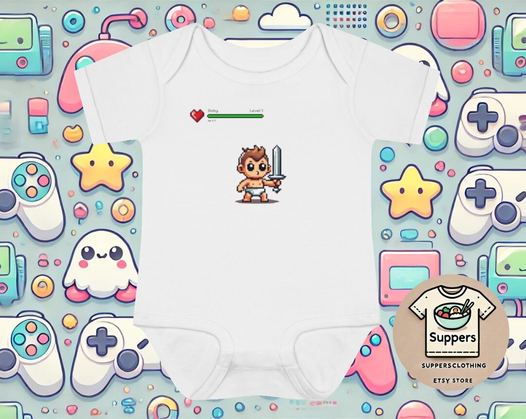 Level 1 Baby Bodysuit/onesie Cute Level 1 Design - Etsy