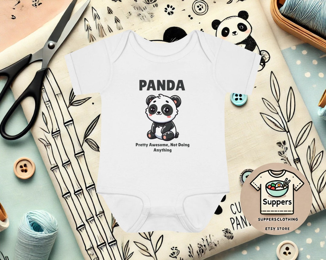 Baby Panda Bodysuit - Pretty Awesome, Not Doing Anything - Etsy