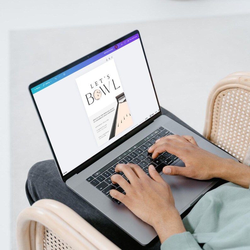 Editable Bowling Alley Invitation, Kids Bowling Alley Party Invitation ...