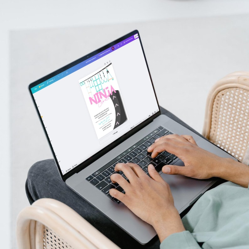 Editable Girls Ninja Invitation Digital, Girls Ninja Warrior Birthday ...