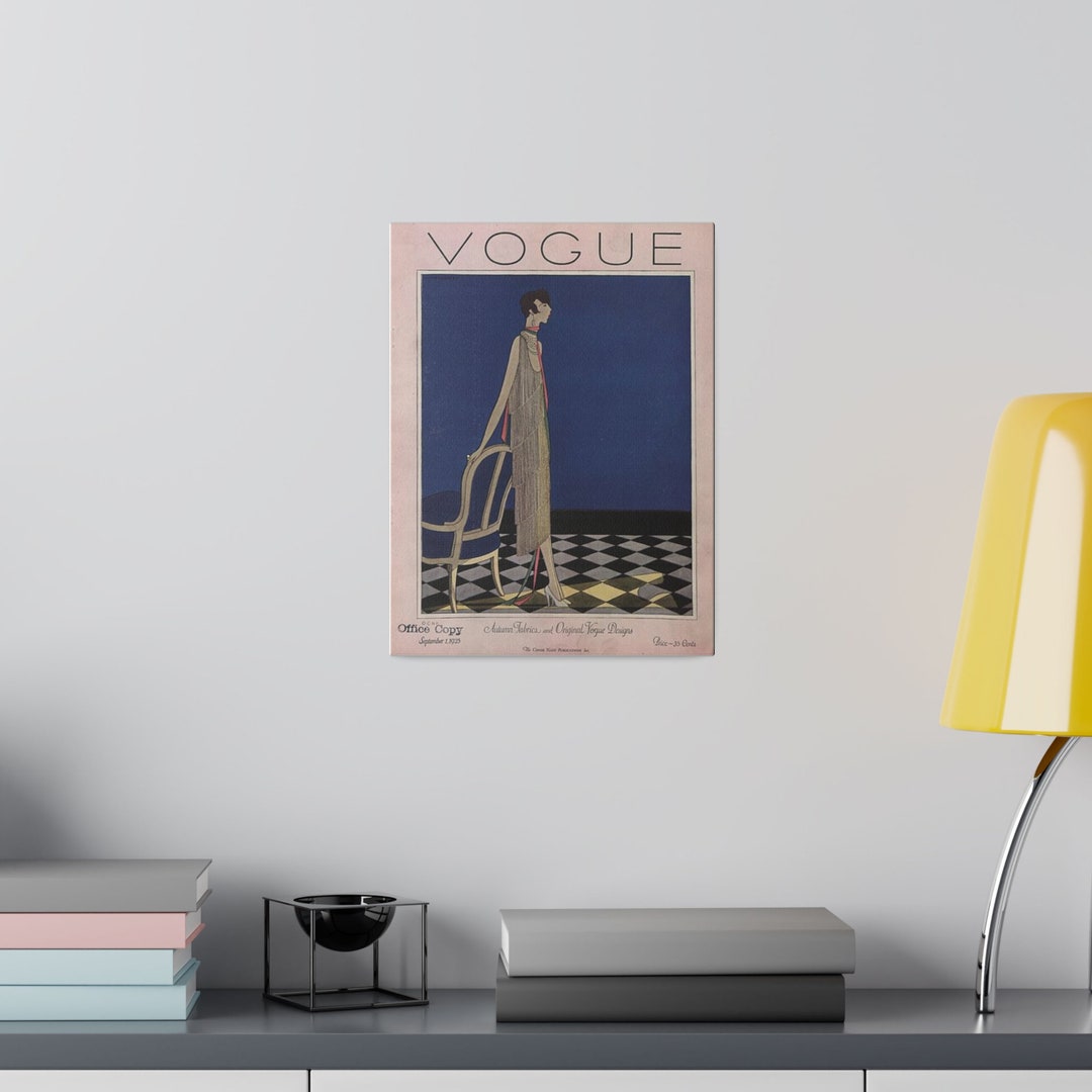 Vogue Vintage Canvas, Wall Art, Home Decor, Gifts for Her, Vintage Art ...