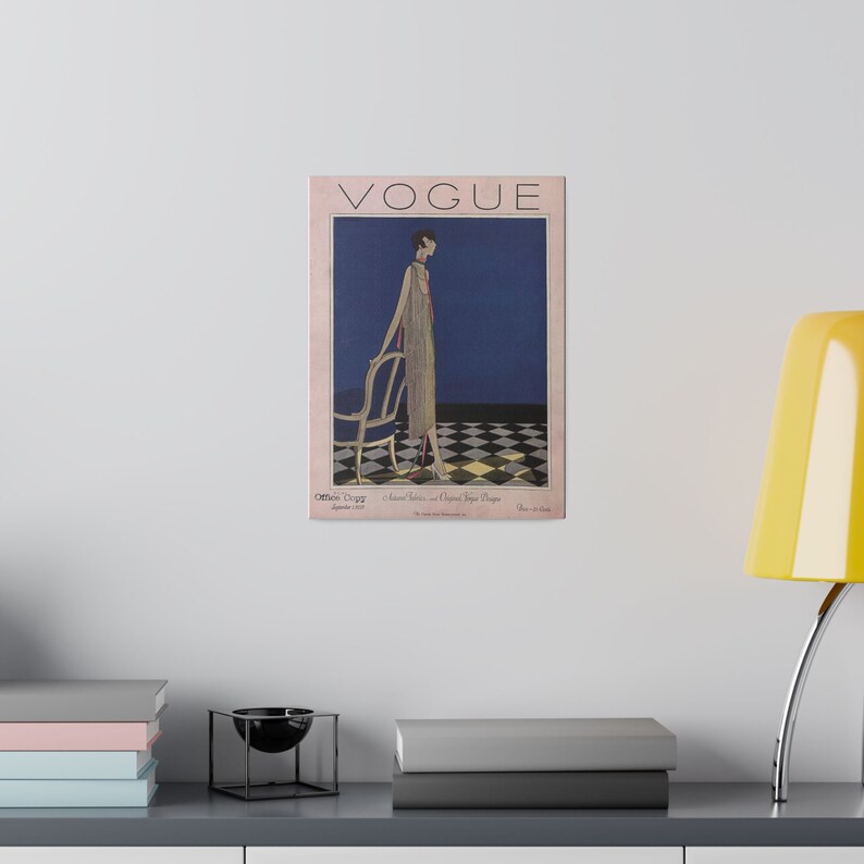 Vogue Vintage Canvas, Wall Art, Home Decor, Gifts for Her, Vintage Art ...