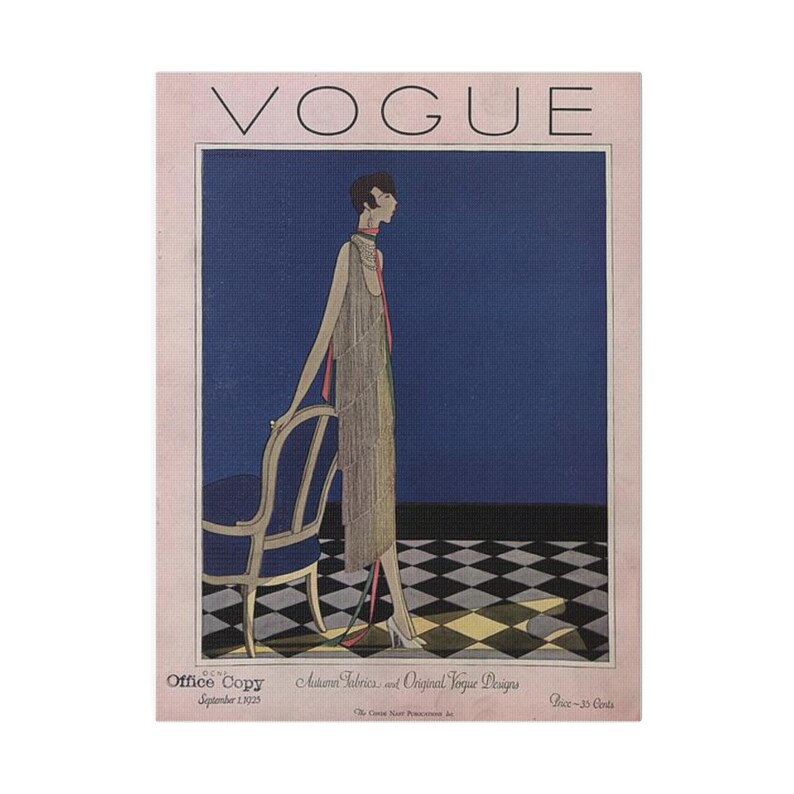 Vogue Vintage Canvas, Wall Art, Home Decor, Gifts for Her, Vintage Art ...