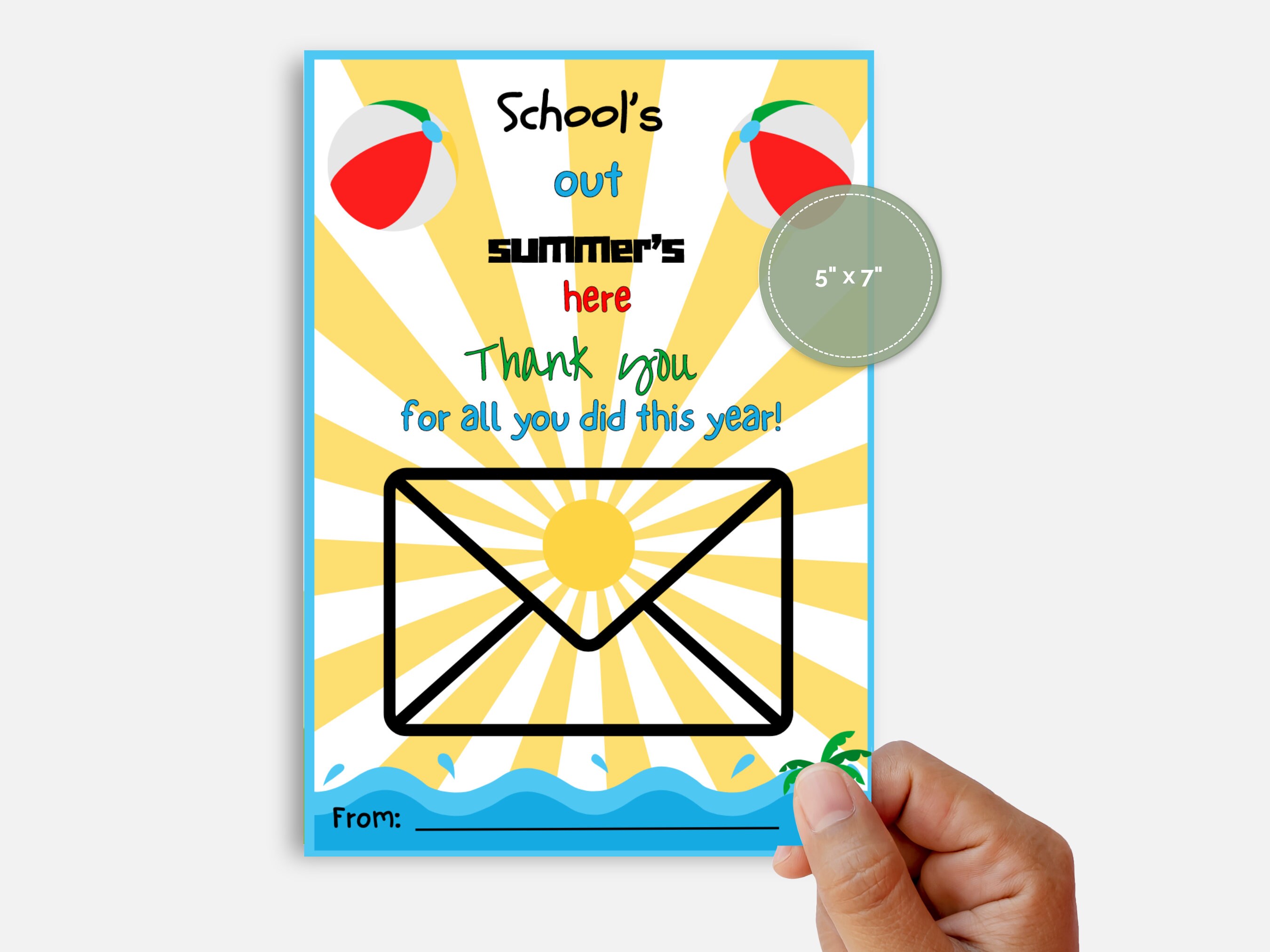 End of Year Teacher Gift Card Holder, Teacher Appreciation Gift ...