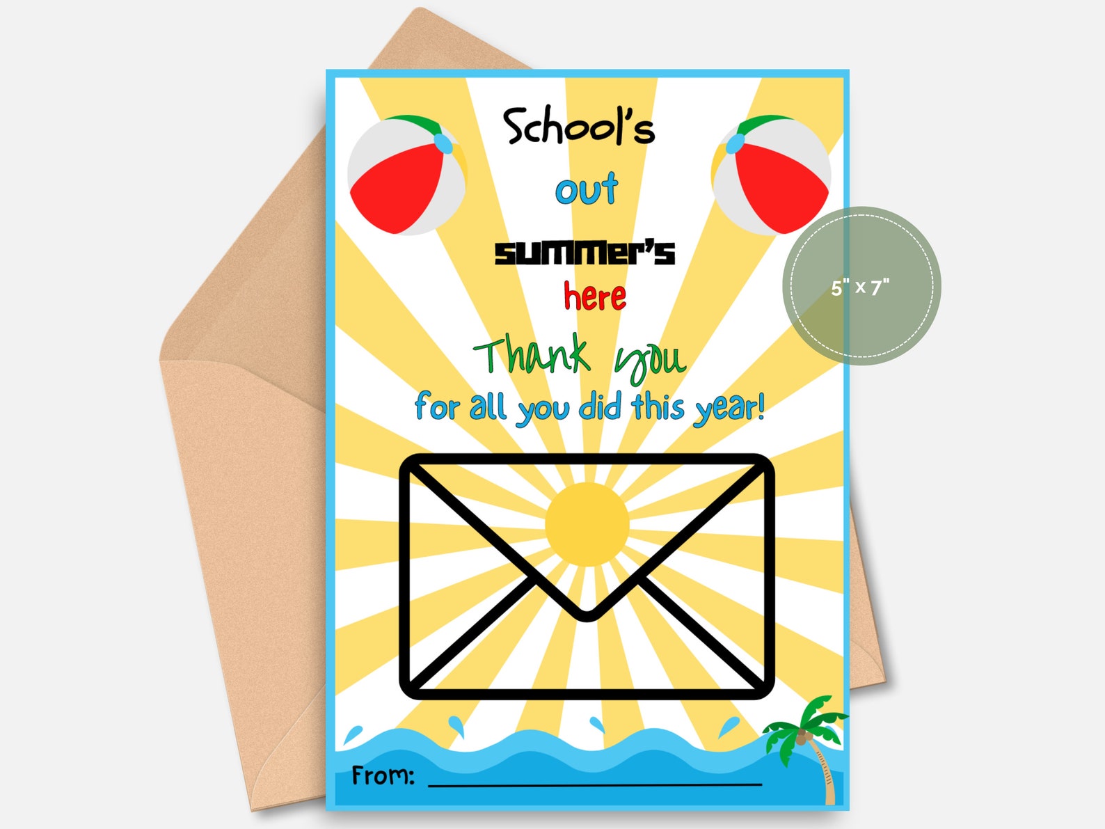 End of Year Teacher Gift Card Holder, Teacher Appreciation Gift ...