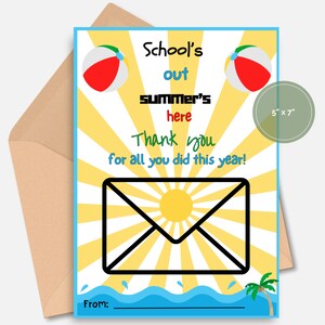 End of Year Teacher Gift Card Holder, Teacher Appreciation Gift ...