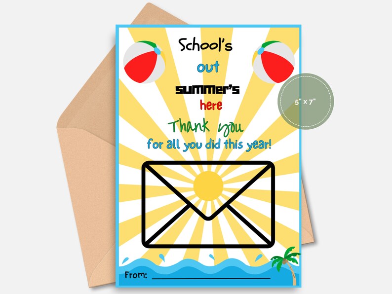 End of Year Teacher Gift Card Holder, Teacher Appreciation Gift ...