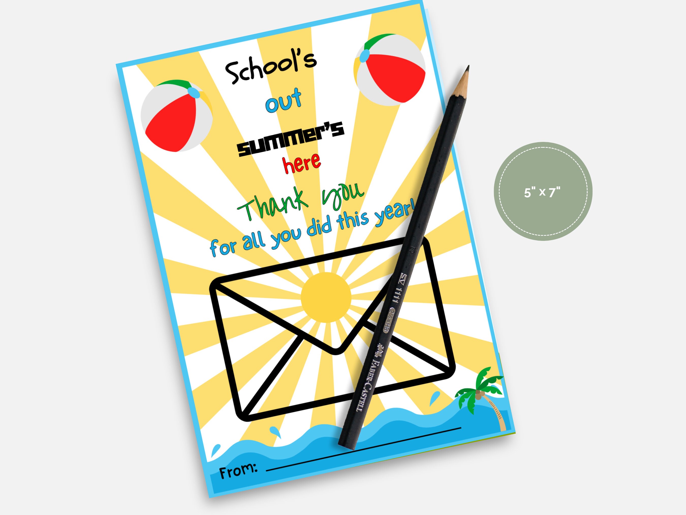 End of Year Teacher Gift Card Holder, Teacher Appreciation Gift ...