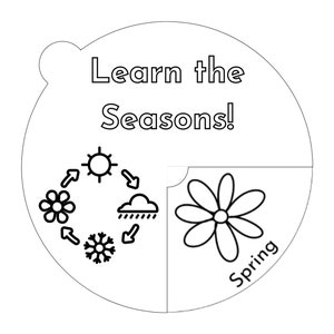 Printable Learn the Seasons Spinner Wheel, Coloring Page Preschool ...