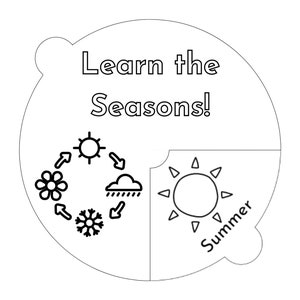 Printable Learn the Seasons Spinner Wheel, Coloring Page Preschool ...